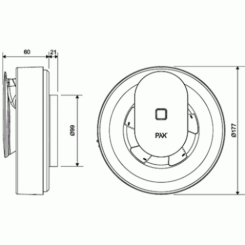 Витяжний вентилятор Pax Norte white | Alter Air